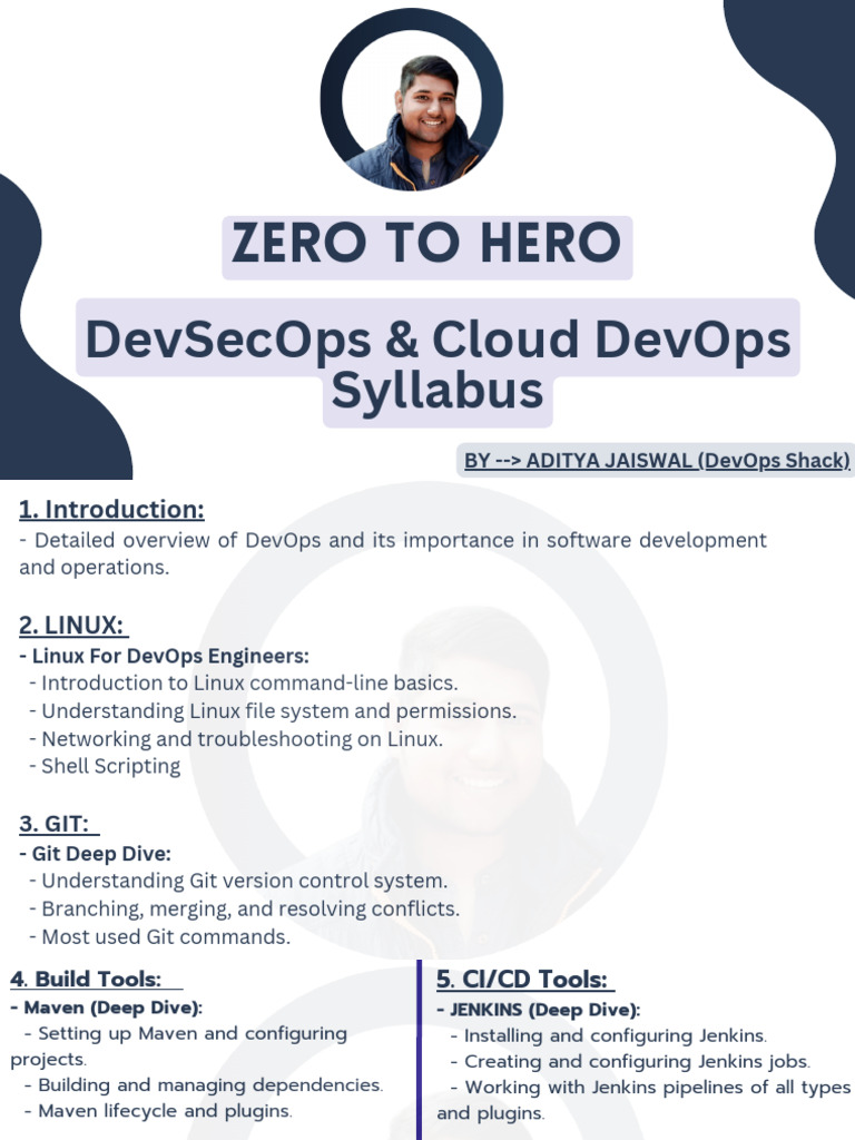 Zero To Hero DevSecOps & CLoud Devops Syllabus-1 | PDF | System Software | Computer Engineering