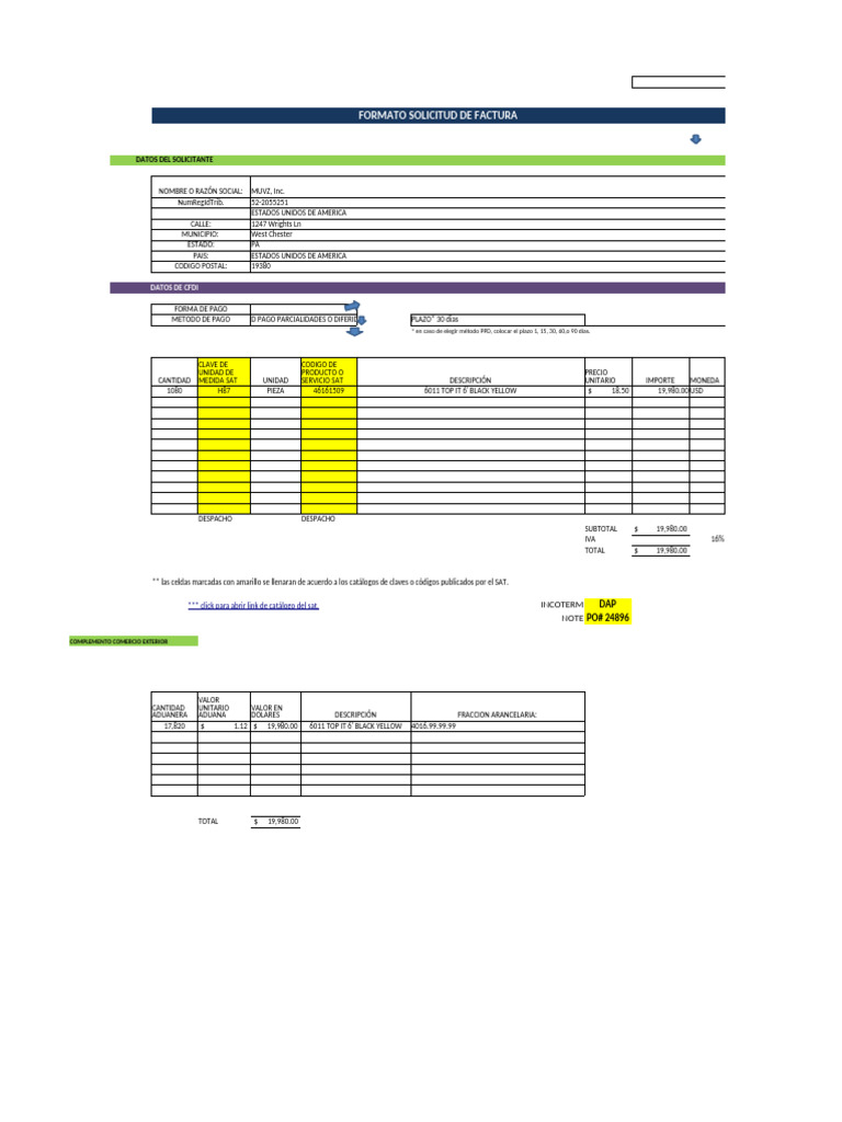 Demo Factura 24896 | PDF | Economias | Negocios Internacionales