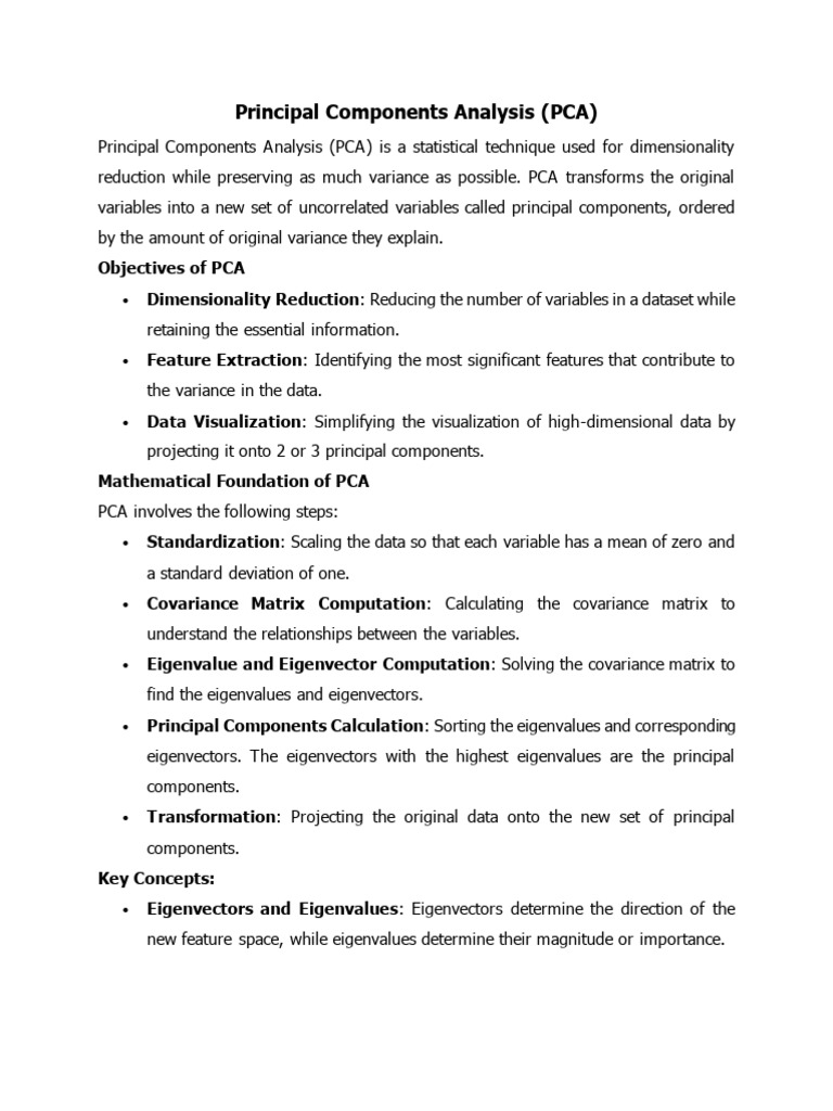 03 Principal Components Analysis | PDF | Principal Component Analysis | Eigenvalues And Eigenvectors