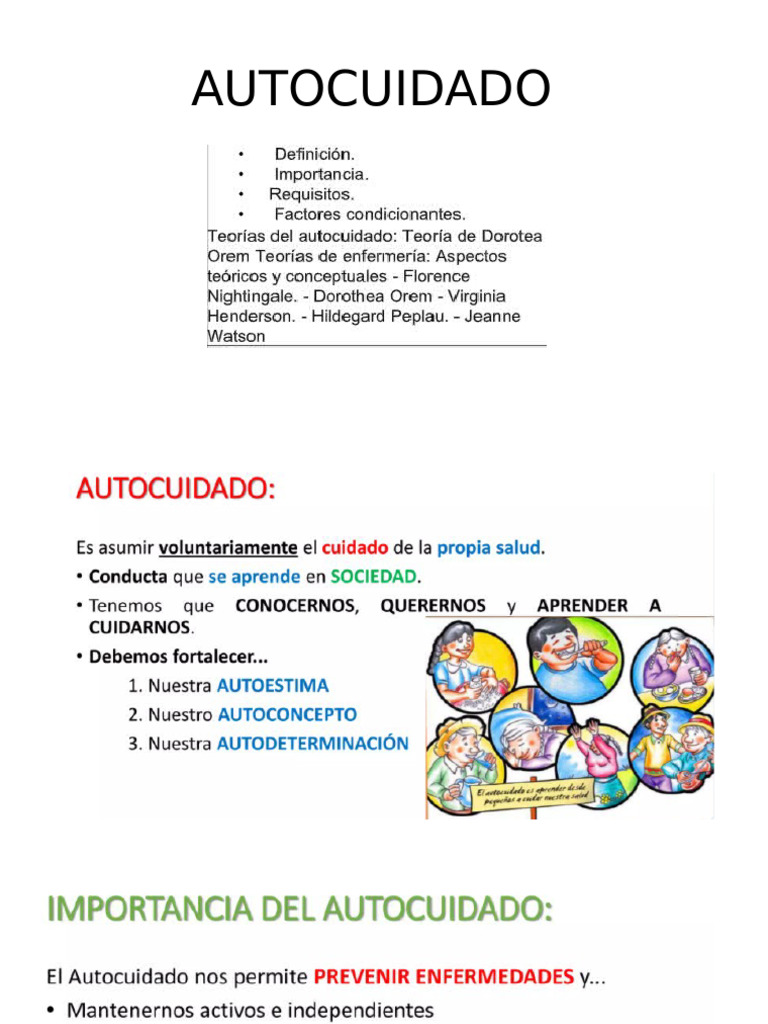 AUTOCUIDADO | PDF | Enfermería | Fuerza