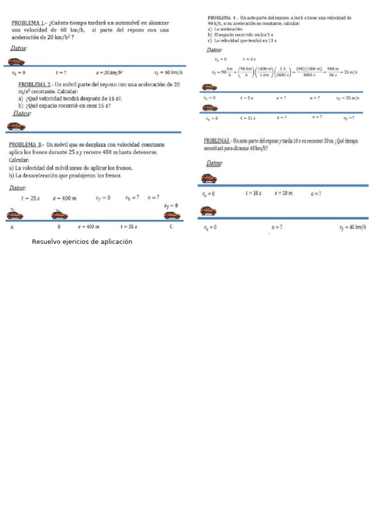 Ejercicio Mruv 2 | PDF