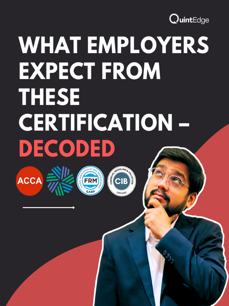 What Employers Expect From These Certification - Decoded | PDF