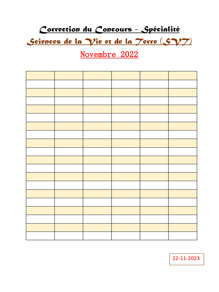 Réponses SVT 2022 | PDF