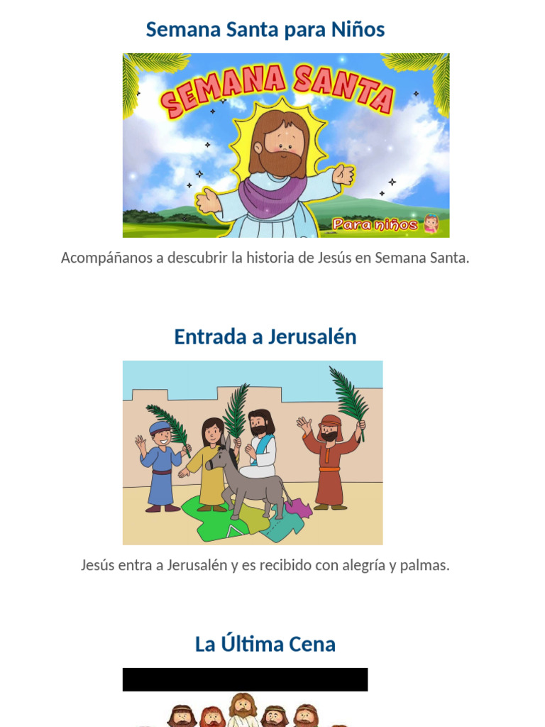 Semana Santa: Historia para Niños | PDF