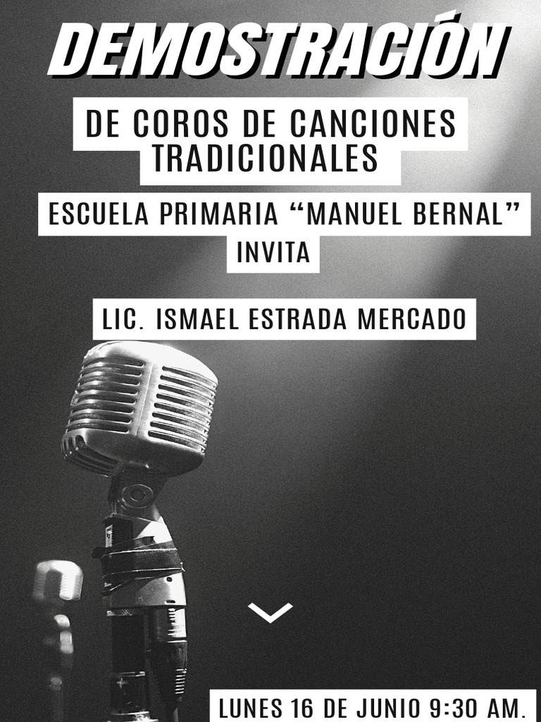Historia para Instagram Clases de Canto Simple Negro y Blanco | PDF