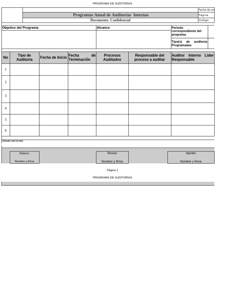Anexos Auditor Interno SGC | PDF | Auditoría | Contralor
