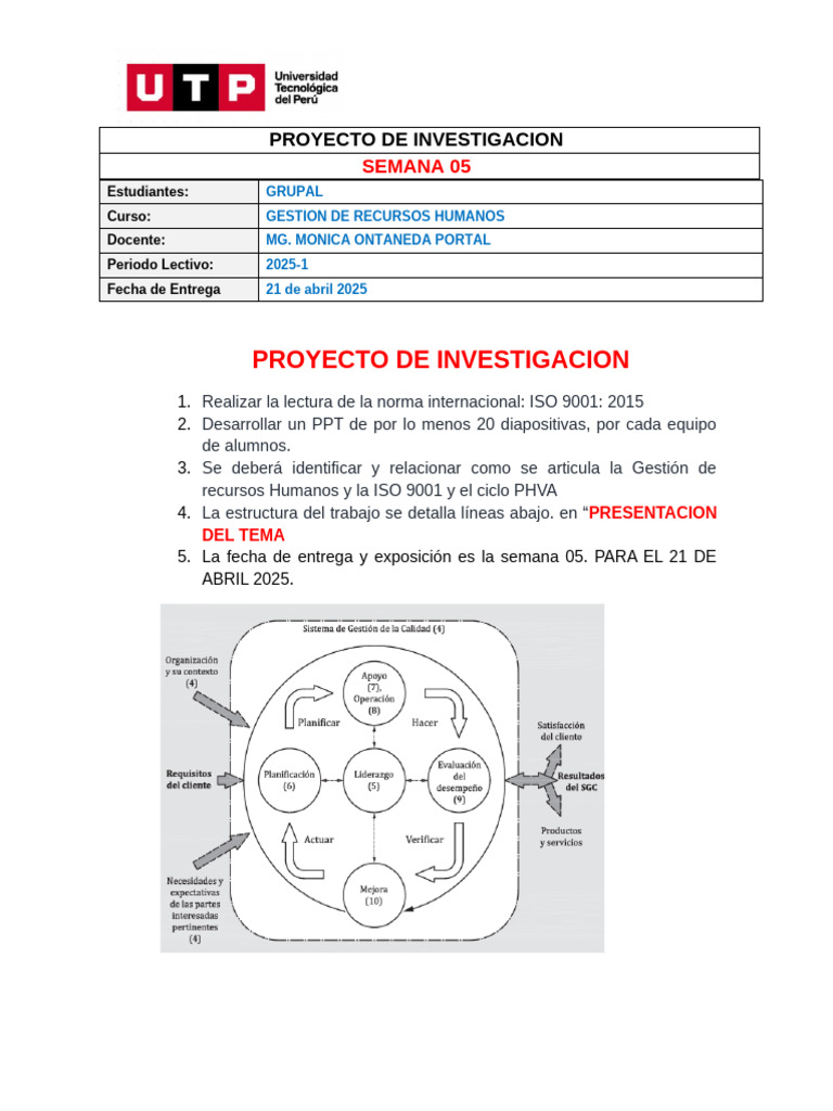 S05 - Tarea Iso 9001 | PDF
