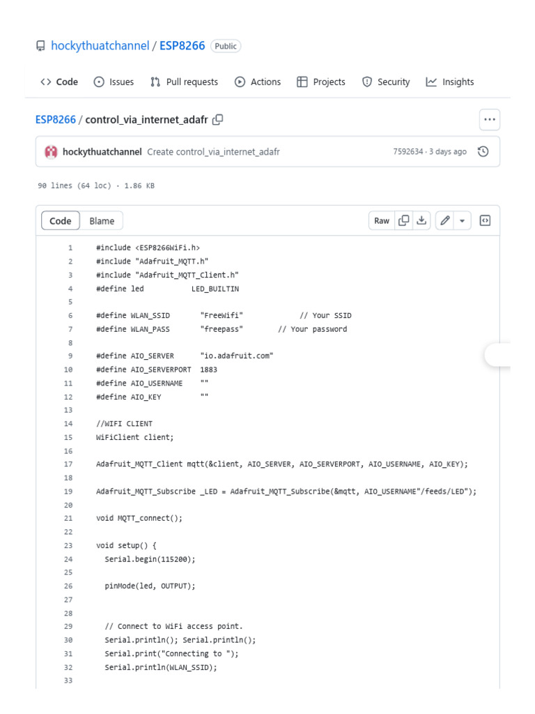 ESP8266 - Control - Via - Internet - Adafr at Main Hockythuatchannel - ESP8266 GitHub | PDF ...