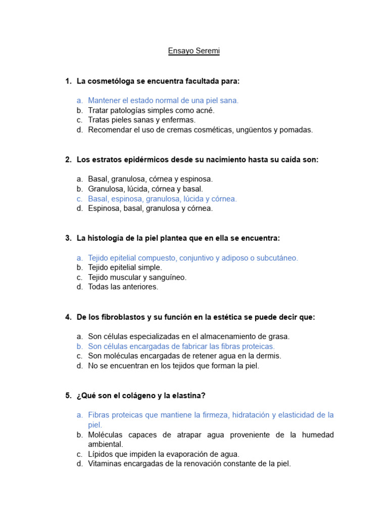 Ensayo Seremi | PDF | Piel