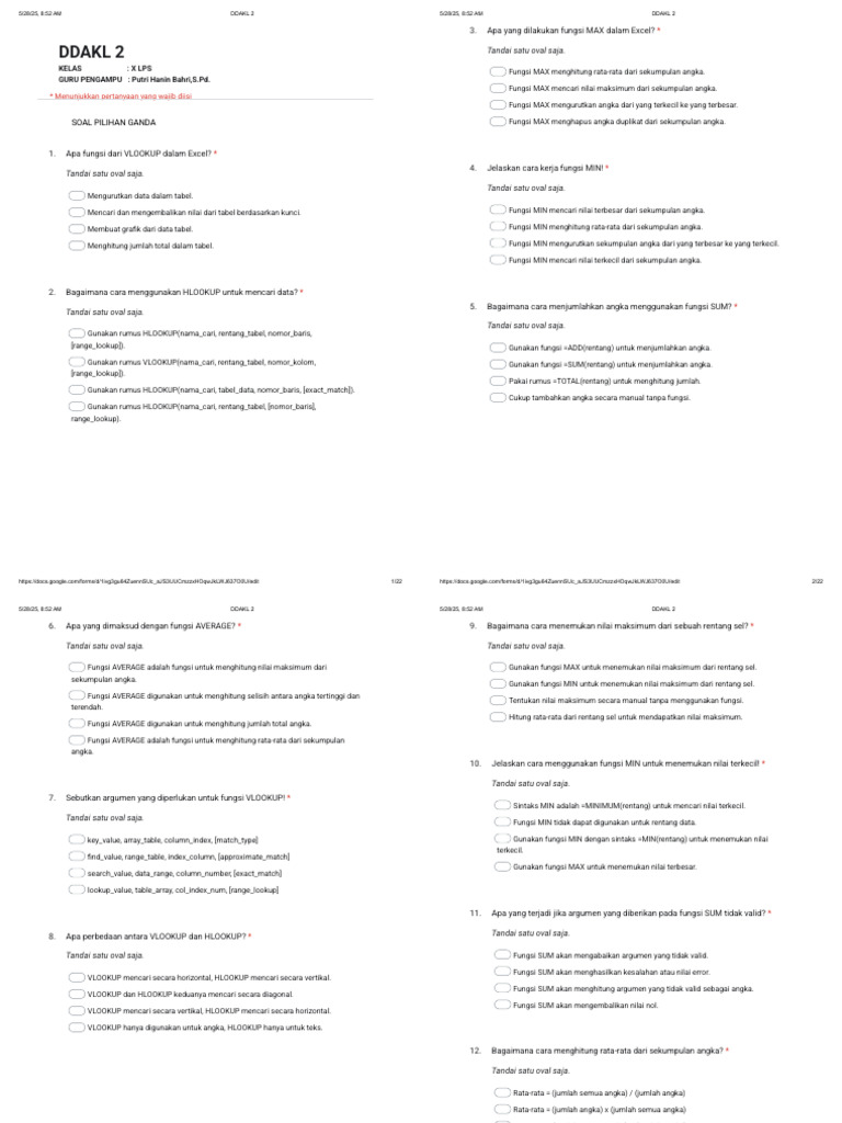 Sas Genap 2024 - 2025-Ddakl 2 | PDF