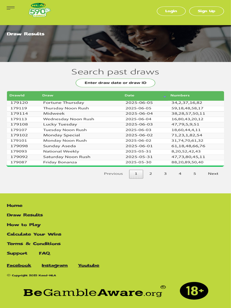 NLA Results Today - Ghana National Lotto Results Today | PDF