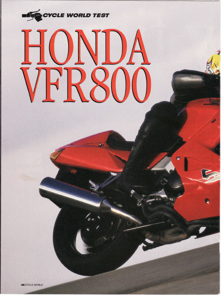 CW VFR 800 Reveiw May 1998 | PDF | Land Vehicles | Motor Vehicle