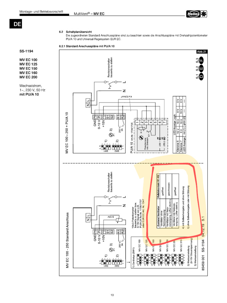 Ablüfter-Pier H Schaltplan | PDF