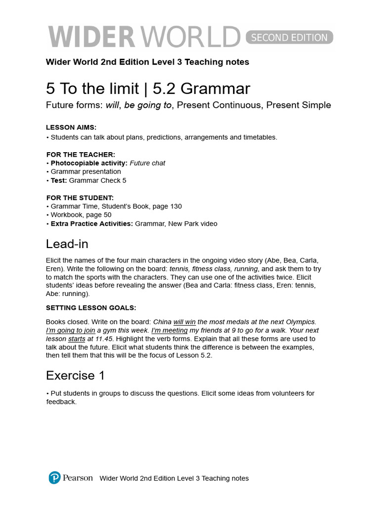 Future Forms Grammar Lesson Plan | PDF