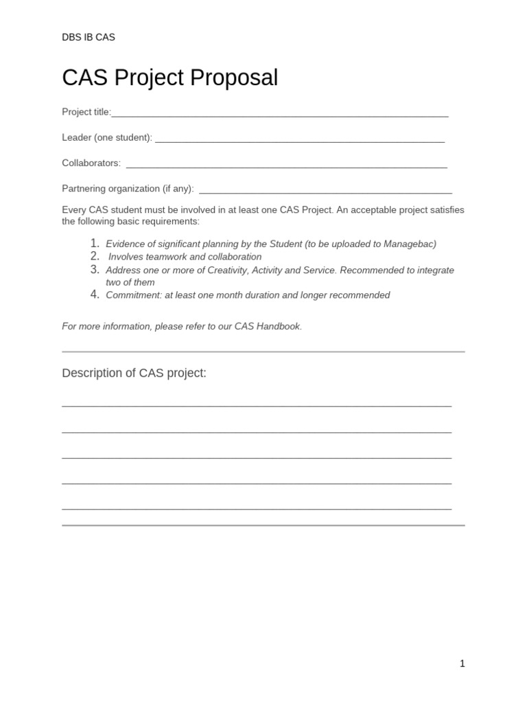CAS Project Proposal Template | PDF | Risk | Risk Assessment