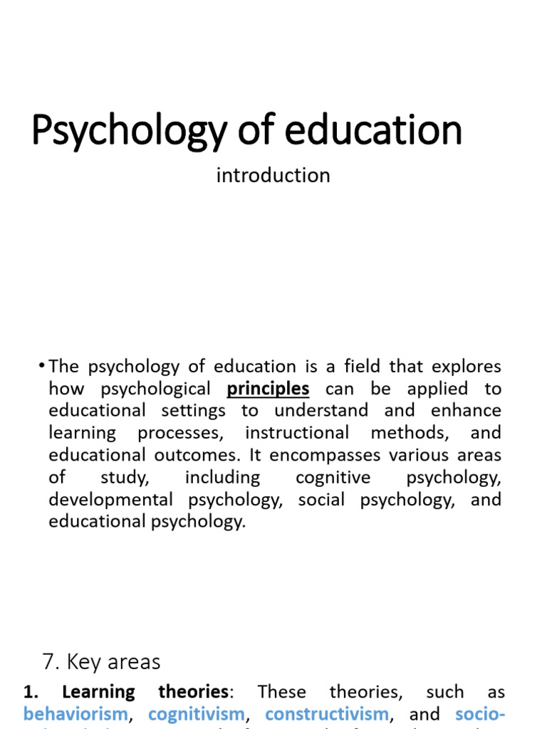Understanding Educational Psychology | PDF | Educational Psychology ...