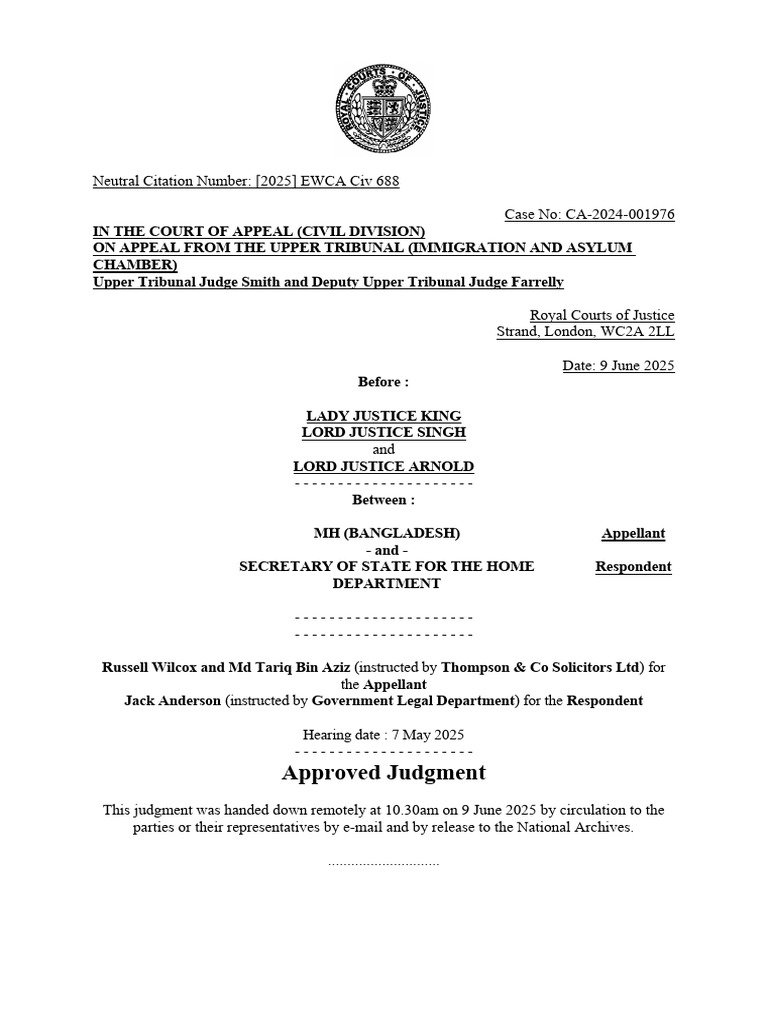 Approved Judgment | PDF | Judgment (Law) | Appeal