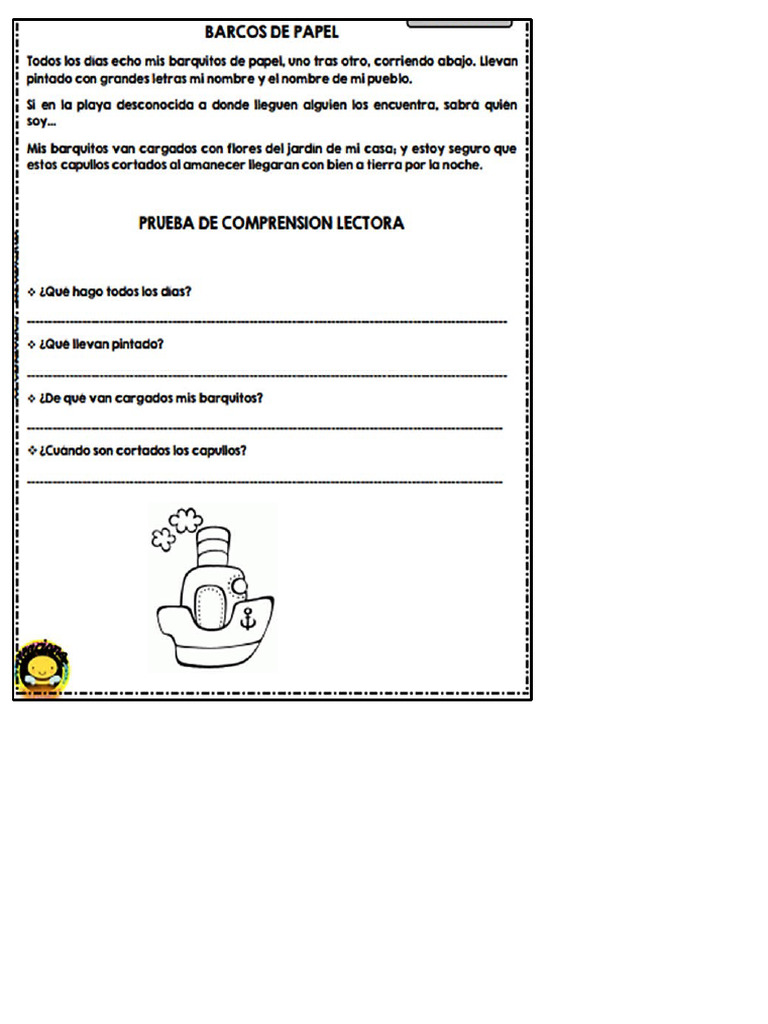 FICHA COMPRENSION LECTORA | PDF