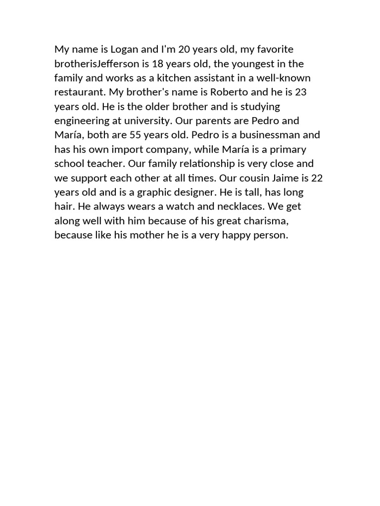 My Family (Pa3) Ingles | PDF