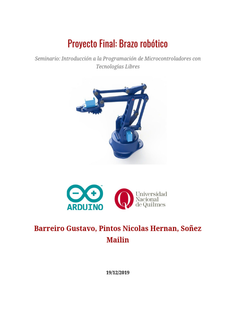 Brazo Robotico | PDF | Arduino