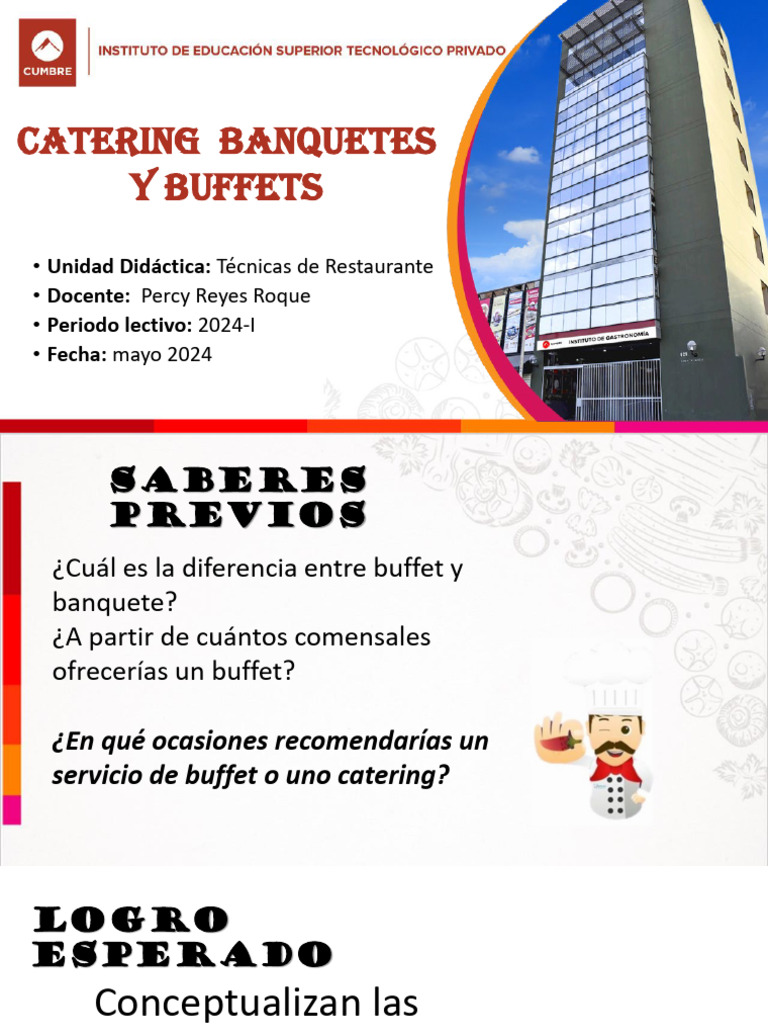 Pptn° 06 Buffet, Banquetes y Catering | PDF | Hotel | Buffet