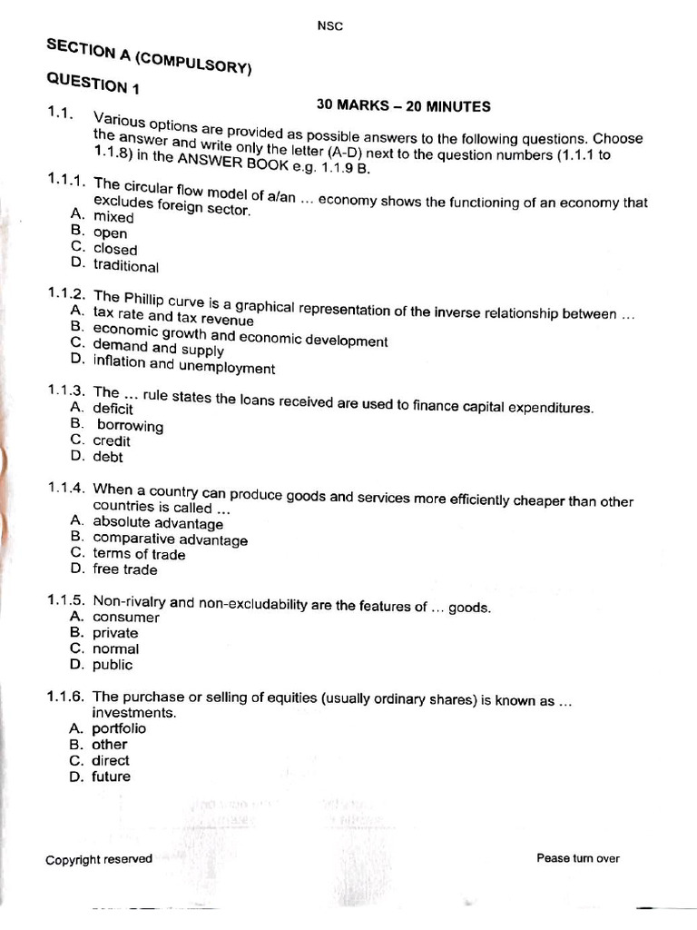 Limpopo Paper 1 Econ | PDF