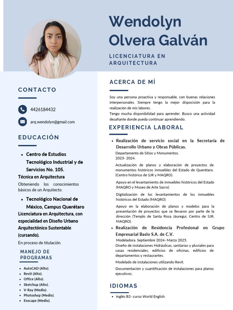 Arq Wendolyn Olvera Galvan 20140435 - 1749189462499 | PDF | Diseño