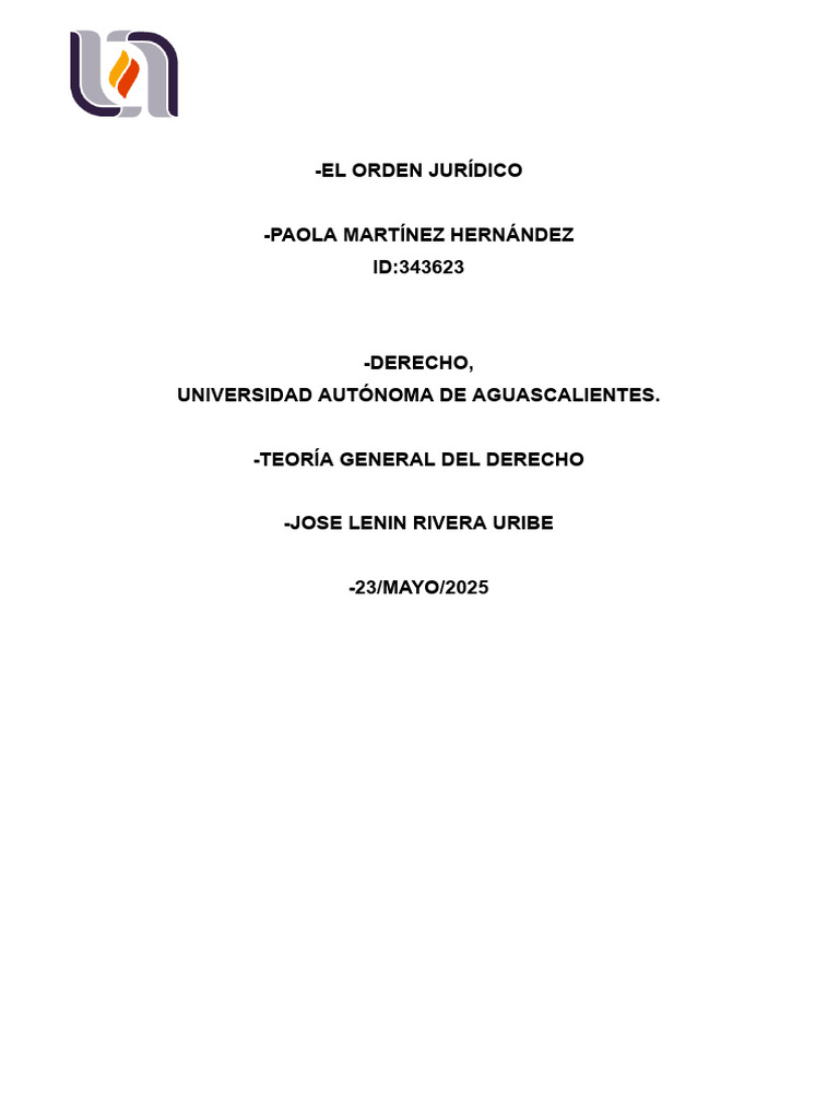 Orden Jurídico | PDF