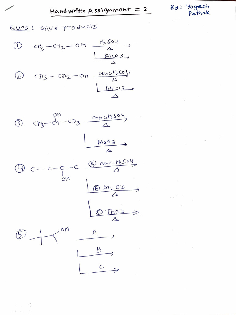 RXN Mech Assgnmnt 2 by Yogesh Sir | PDF