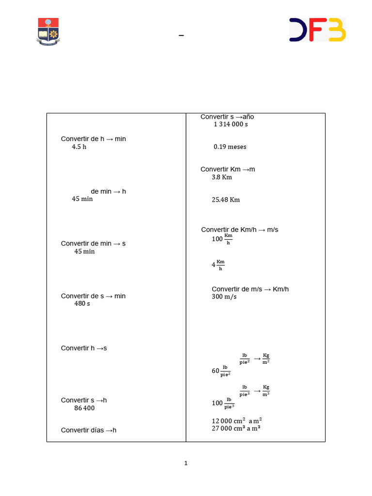 Tarea 4 Conversión de Unidades | PDF