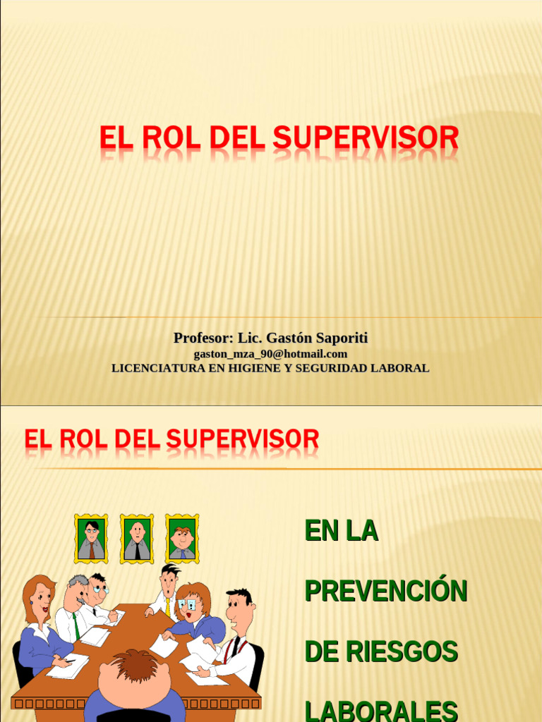 PARTE 6 - El Rol Del Supervisor | PDF