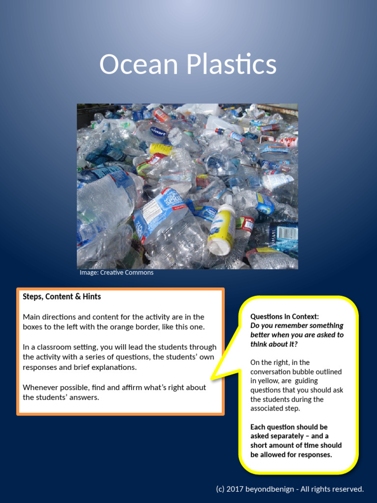 Ocean Plastics: Green Chemistry Solutions | PDF | Plastic | Recycling