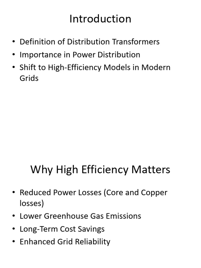 High Efficiency Transformers Presentation | PDF
