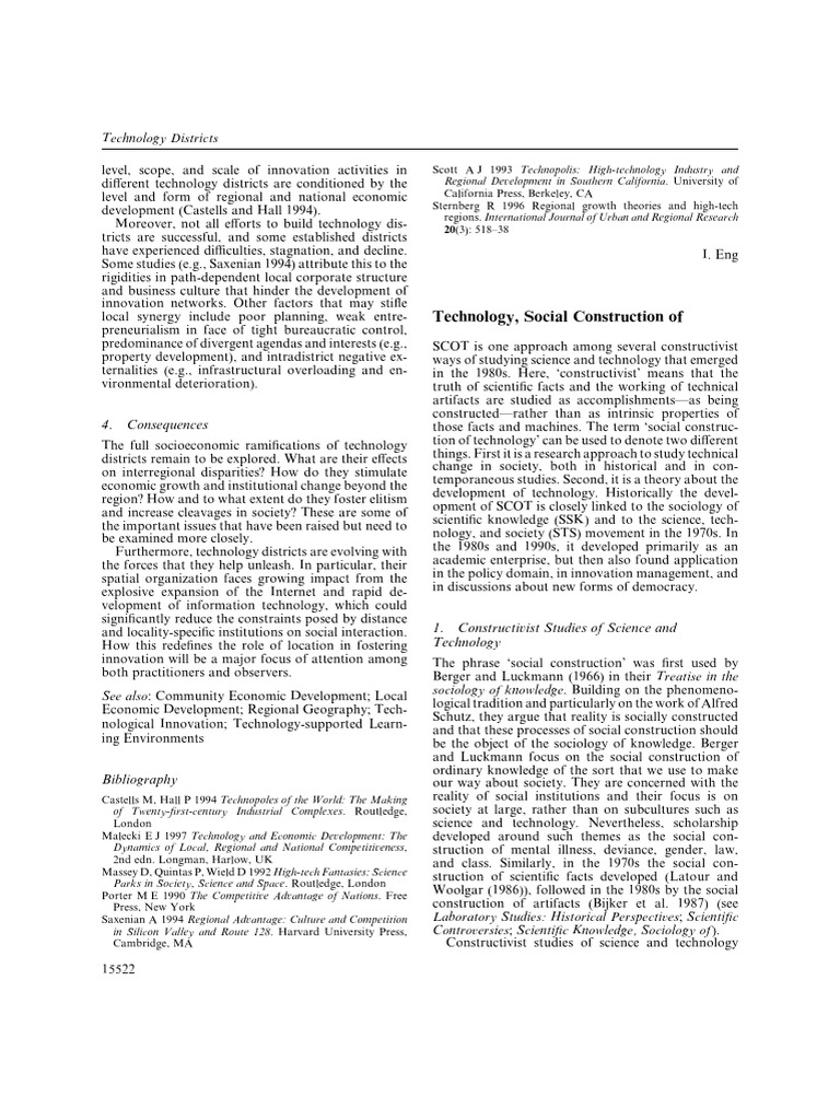 Social Construction of Technology Insights | PDF | Science