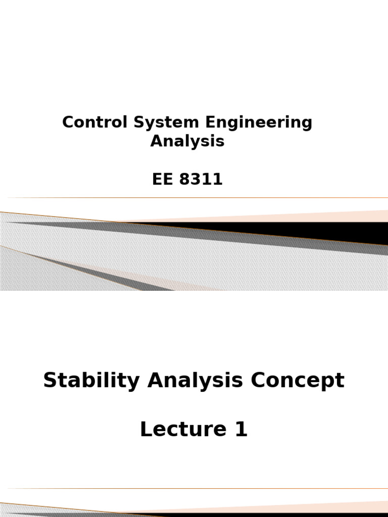 Ee 8311 Stability Concept Analysis | PDF | Stability Theory | Control Theory
