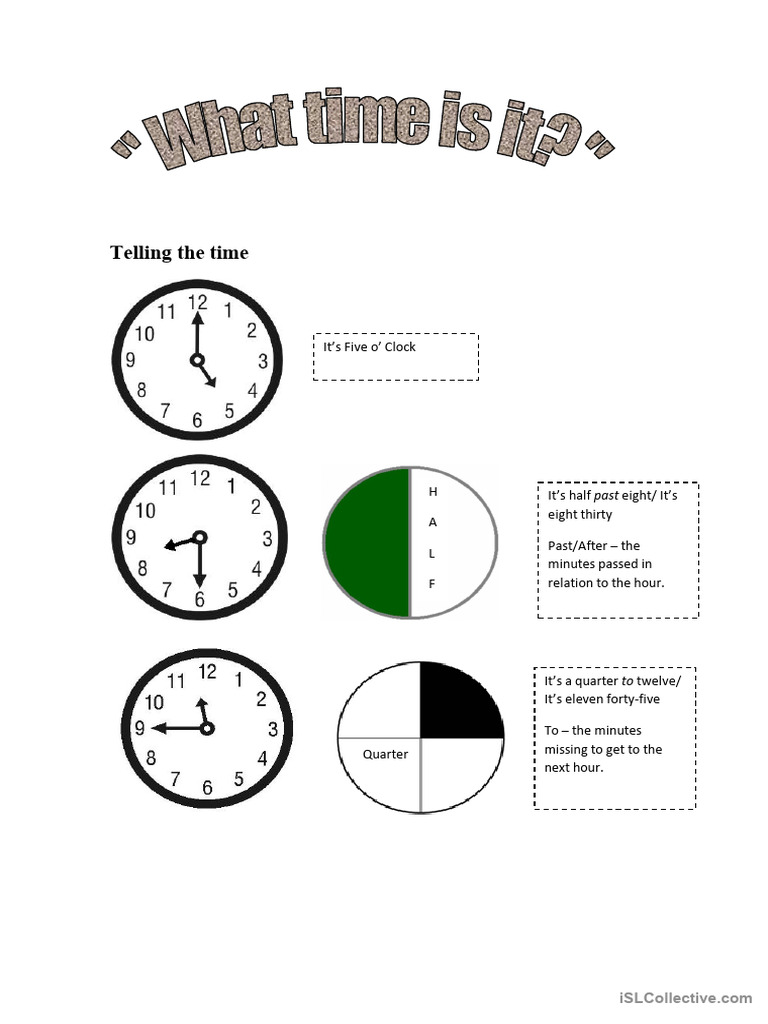 Telling the Time | PDF