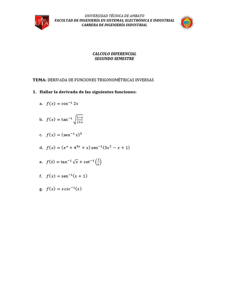 Taller 6. Derivación | PDF