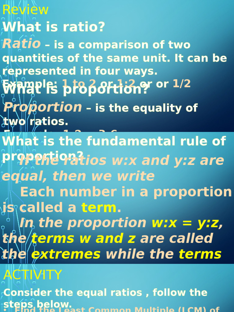 Understanding Ratios and Proportions | PDF | Cakes | Ratio