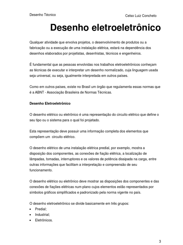 Desenho Técnico Eletroeletrônico Explicado | PDF | Rede elétrica ...