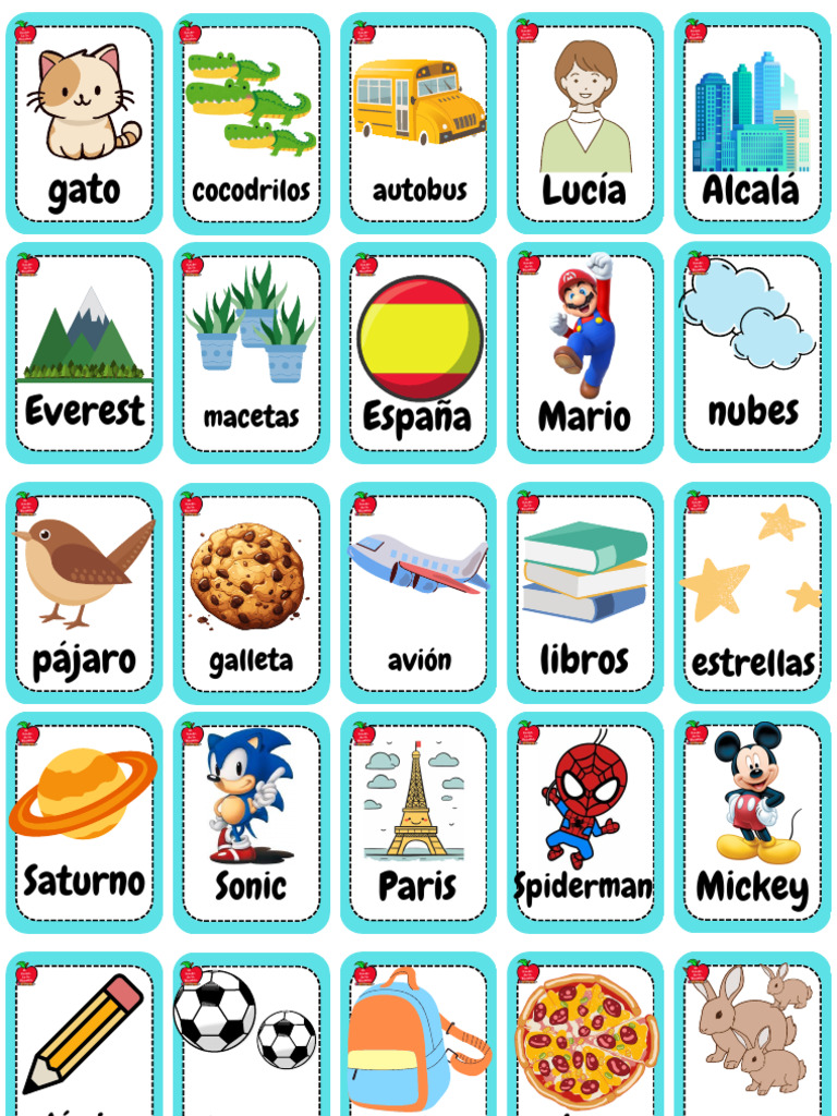 tarjetas-clasificacion-sustantivos | PDF