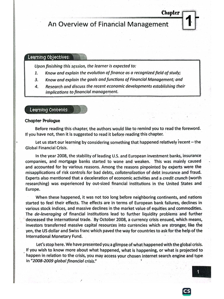 Chapter 1 4 Financial Management Pdf