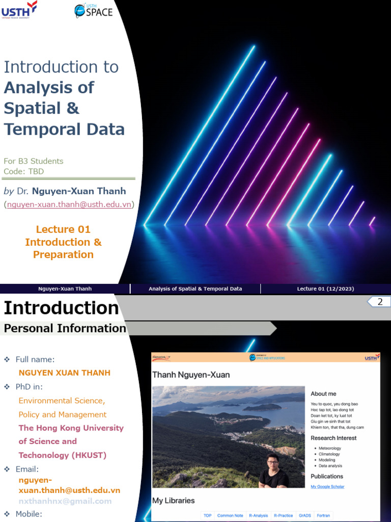 Analysis of Spatial and Temporal Data-Lecture-01 | PDF | Time Series | Applied Mathematics