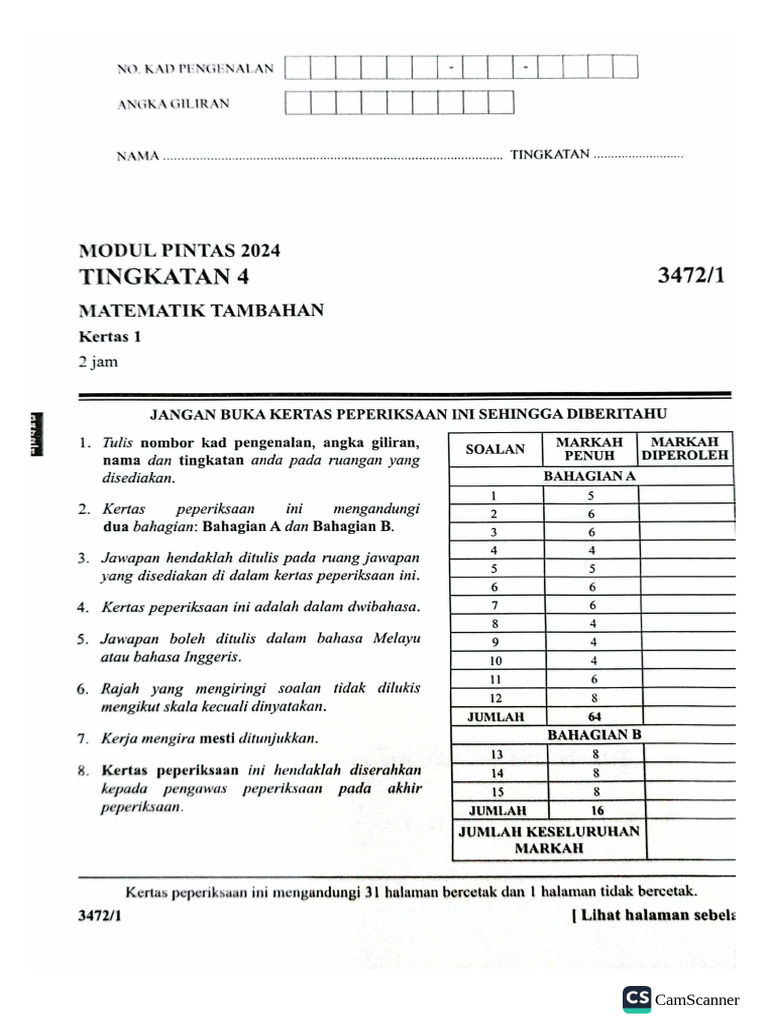 Modul Pintas MT K1 T4 2024 | PDF