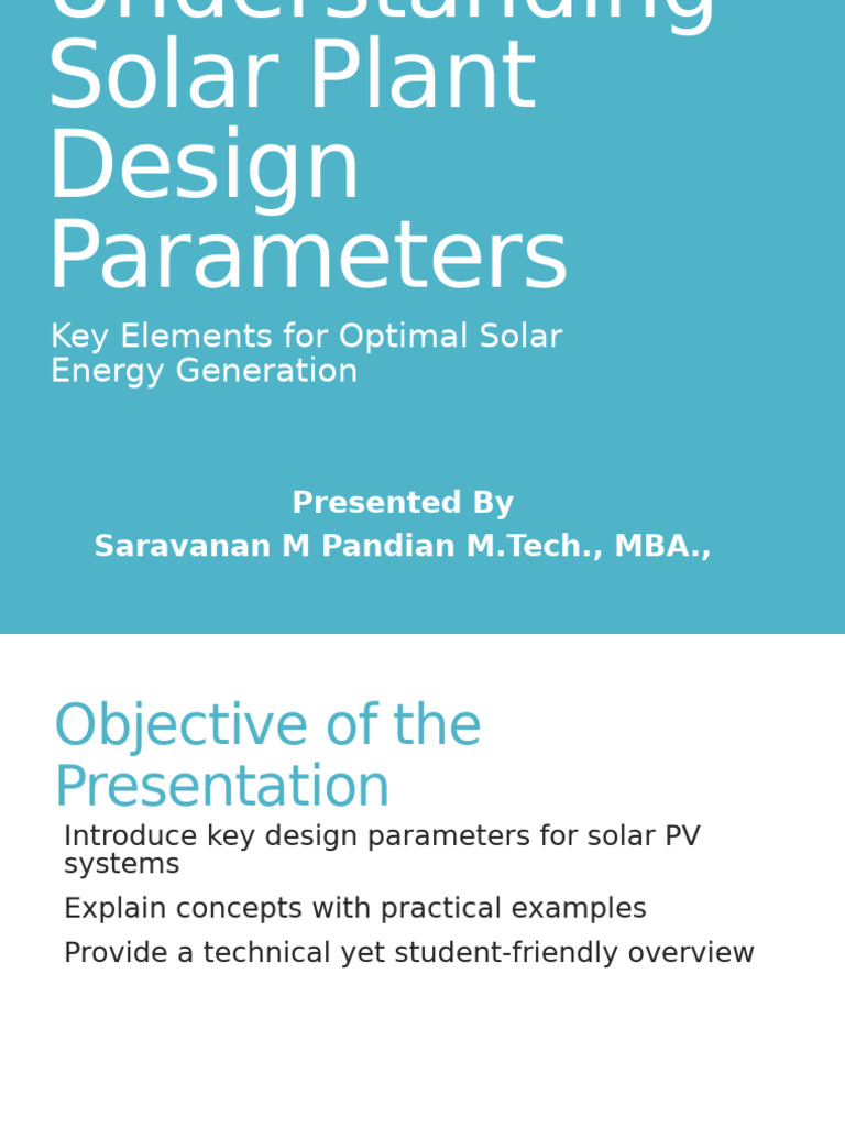 Understanding Solar Plant Design ParametersSolar Irradiance, Tilt Angle ...