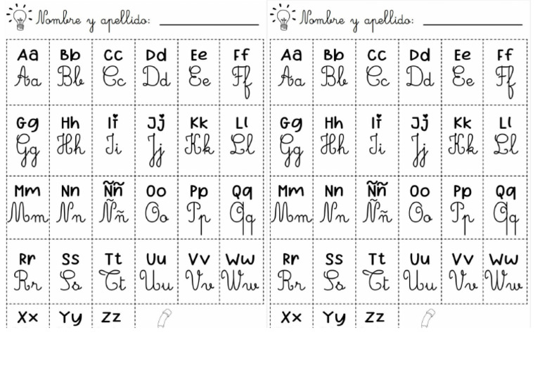 Abecedario Completo Las 4 Letras | PDF