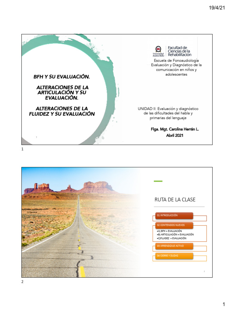 BFH-TSH - Fluidez y Evaluación - 2021 | PDF | Fonología | Fonética