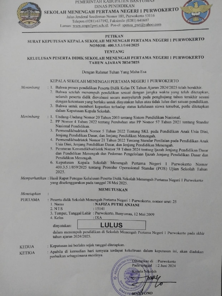 Surat Dokumen | PDF