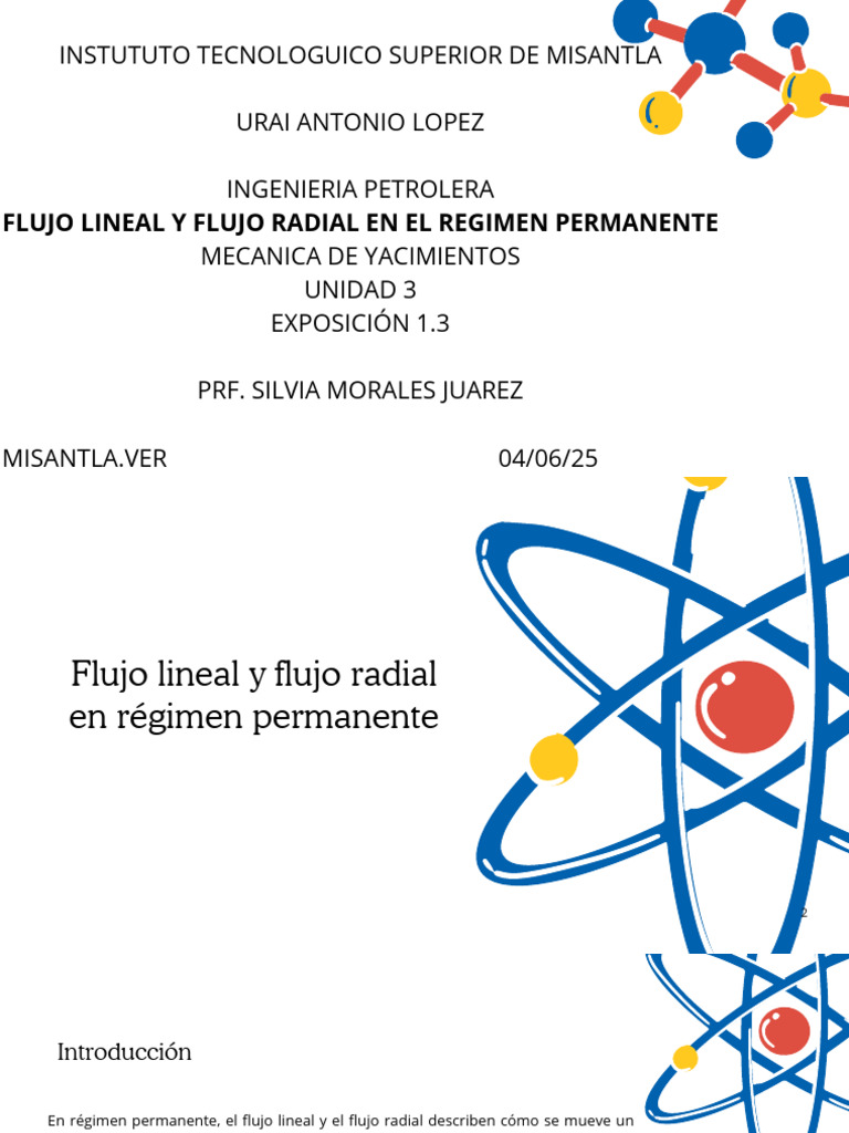 Flujo Lineal y Flujo Radial | PDF | Líquidos | Ingeniería Química