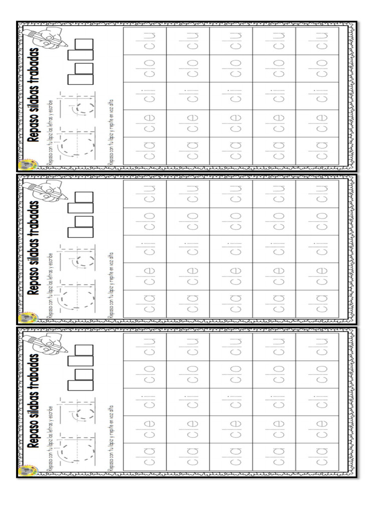 Ficha Sobre Fonema CR-CL | PDF