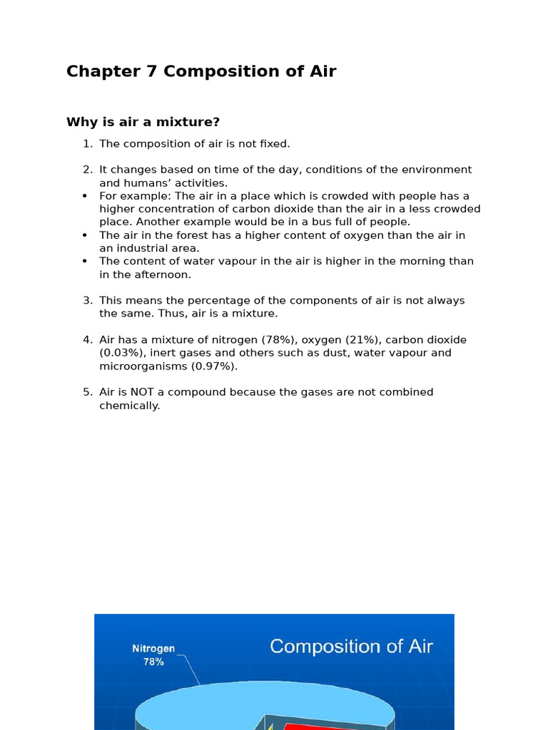 Composition and Importance of Air | PDF | Air Pollution | Atmosphere Of ...